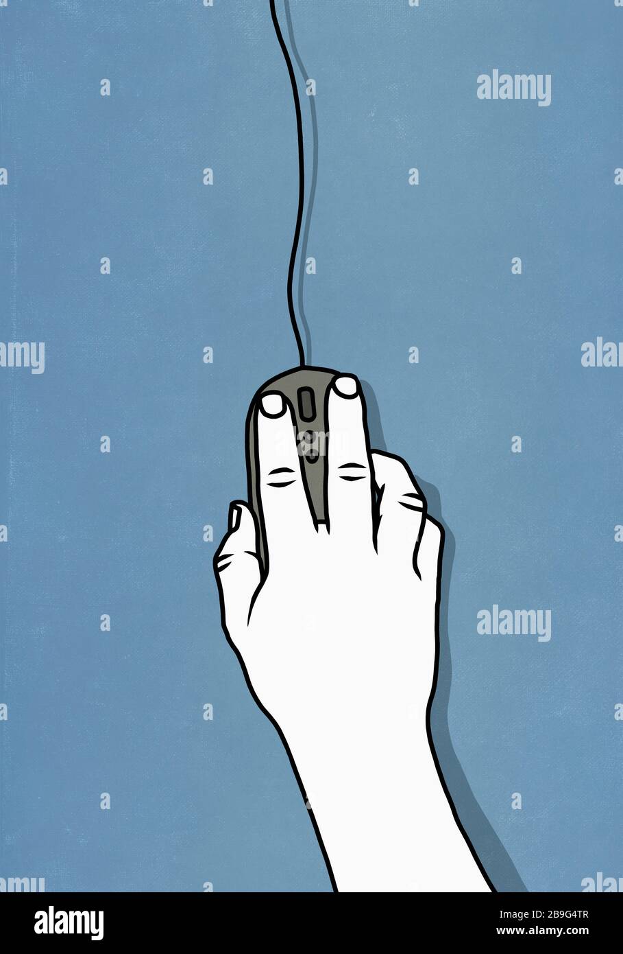 Hand using computer mouse Stock Photo - Alamy