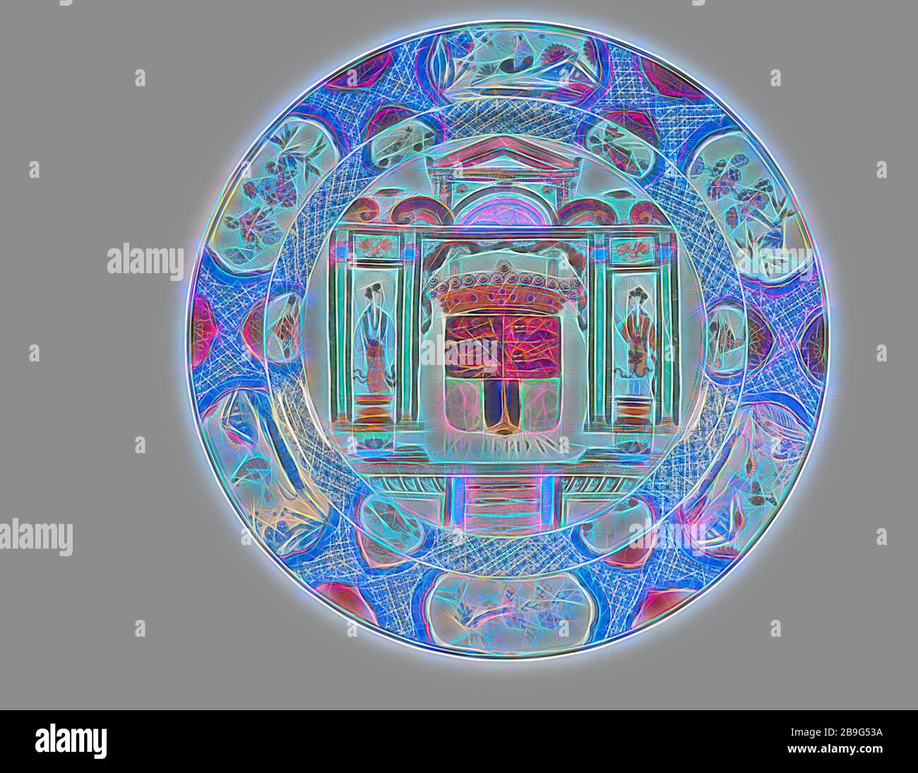 Porcelain dish with weapon of Rotterdam, dish plate dish crockery ...