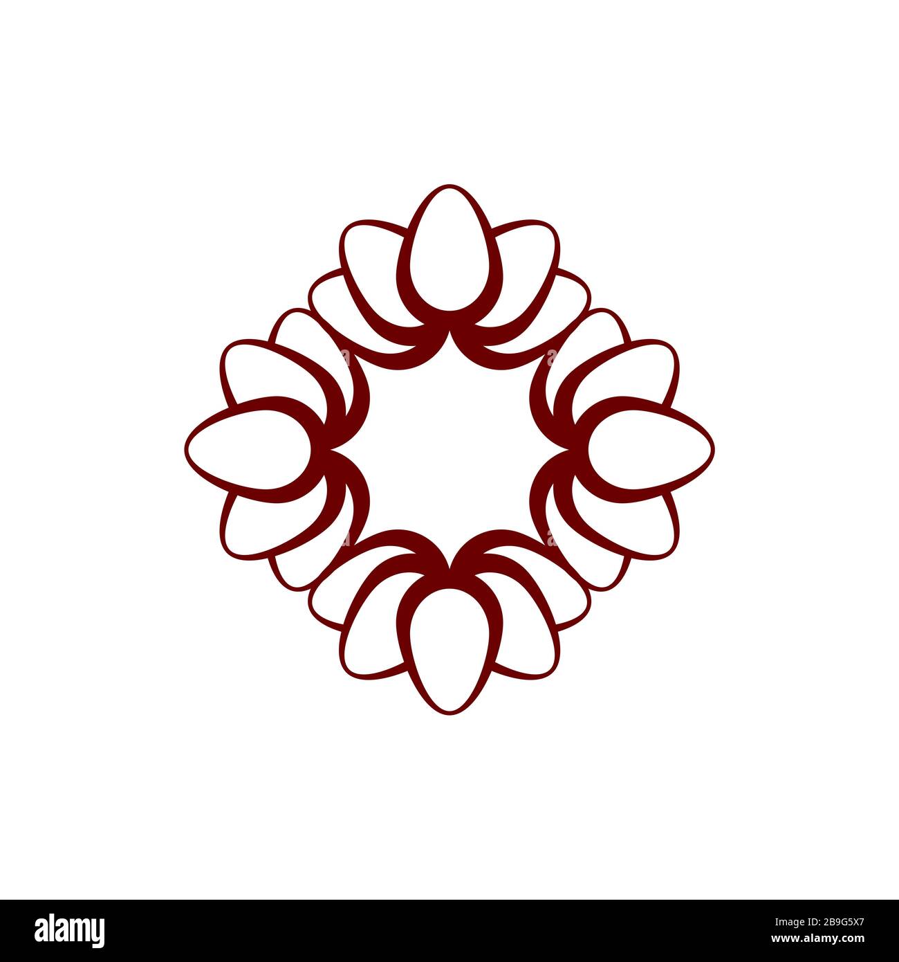 Red Wreath Flower Logo Template Illustration Design. Vector EPS 10 ...