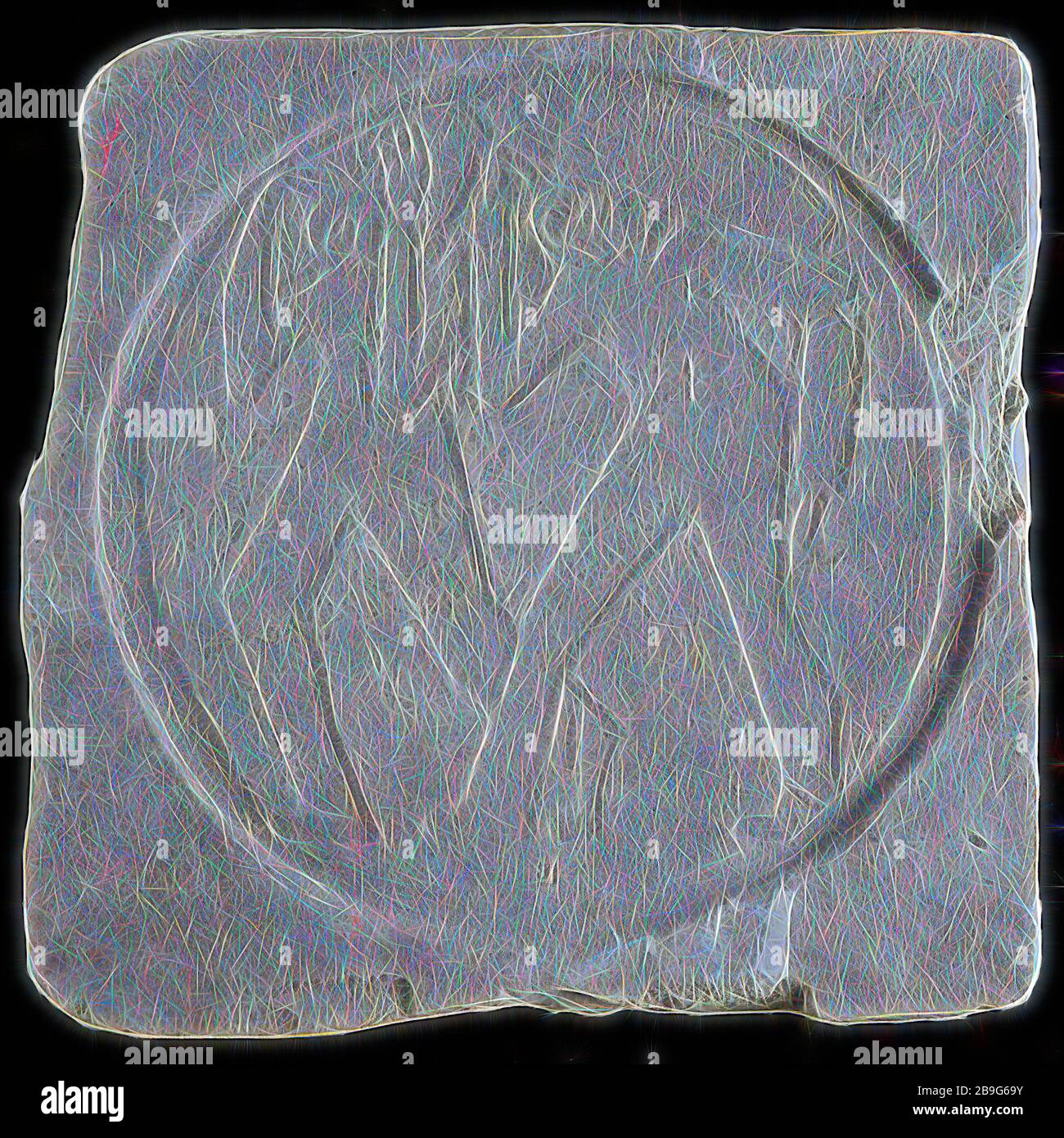 Leendert Bolle, Half of mold with an embossed circle with two bag ...