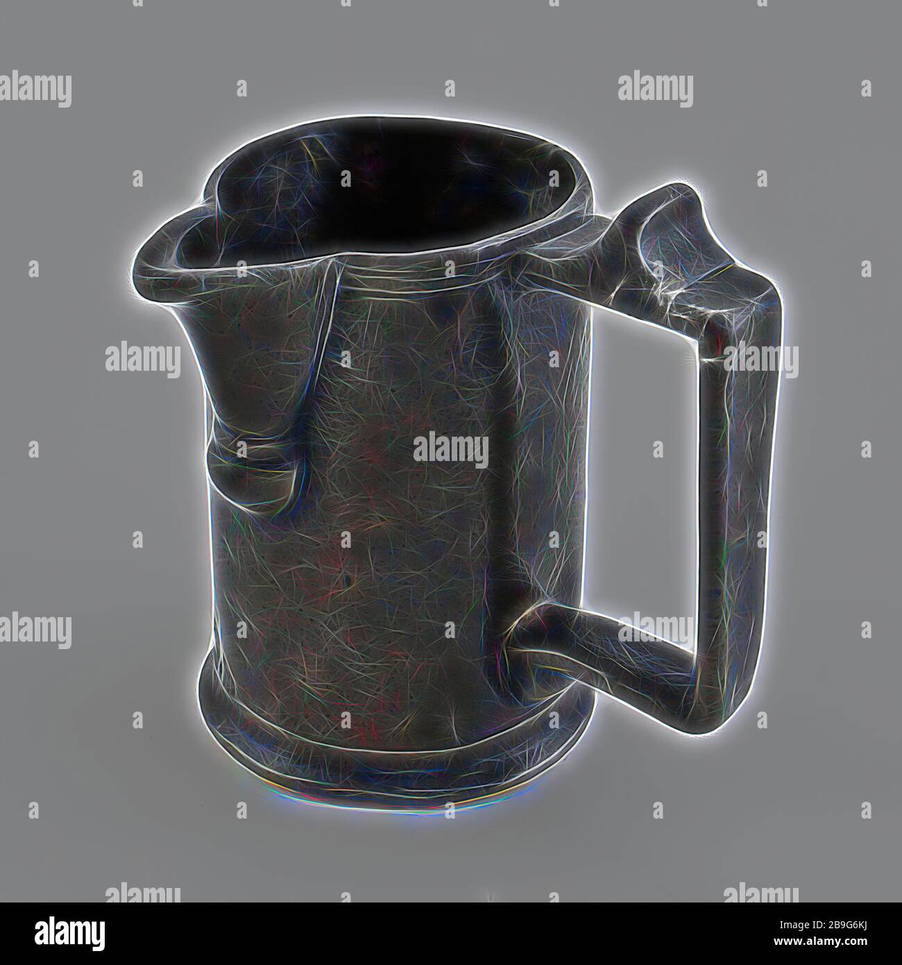 Small pewter measuring cup with ear and spout, measuring cup measuring ...