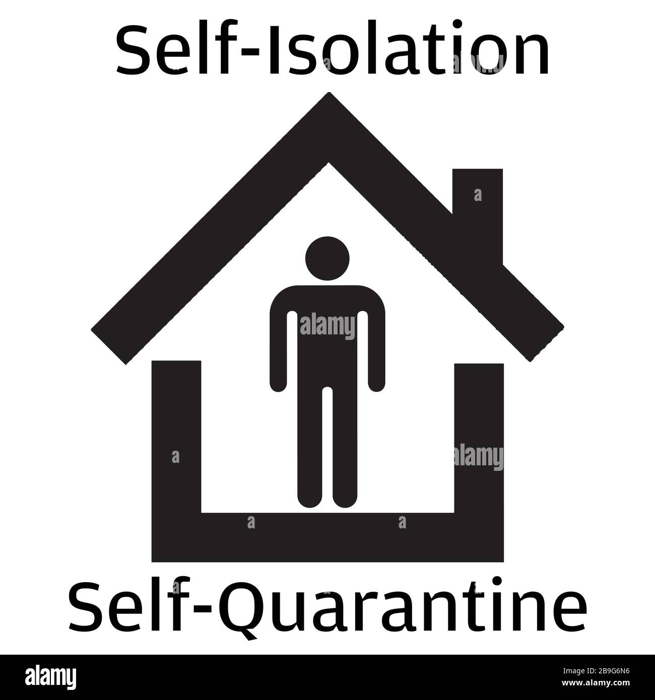 Self isolation or self quarantine concept vector illustration Stock ...