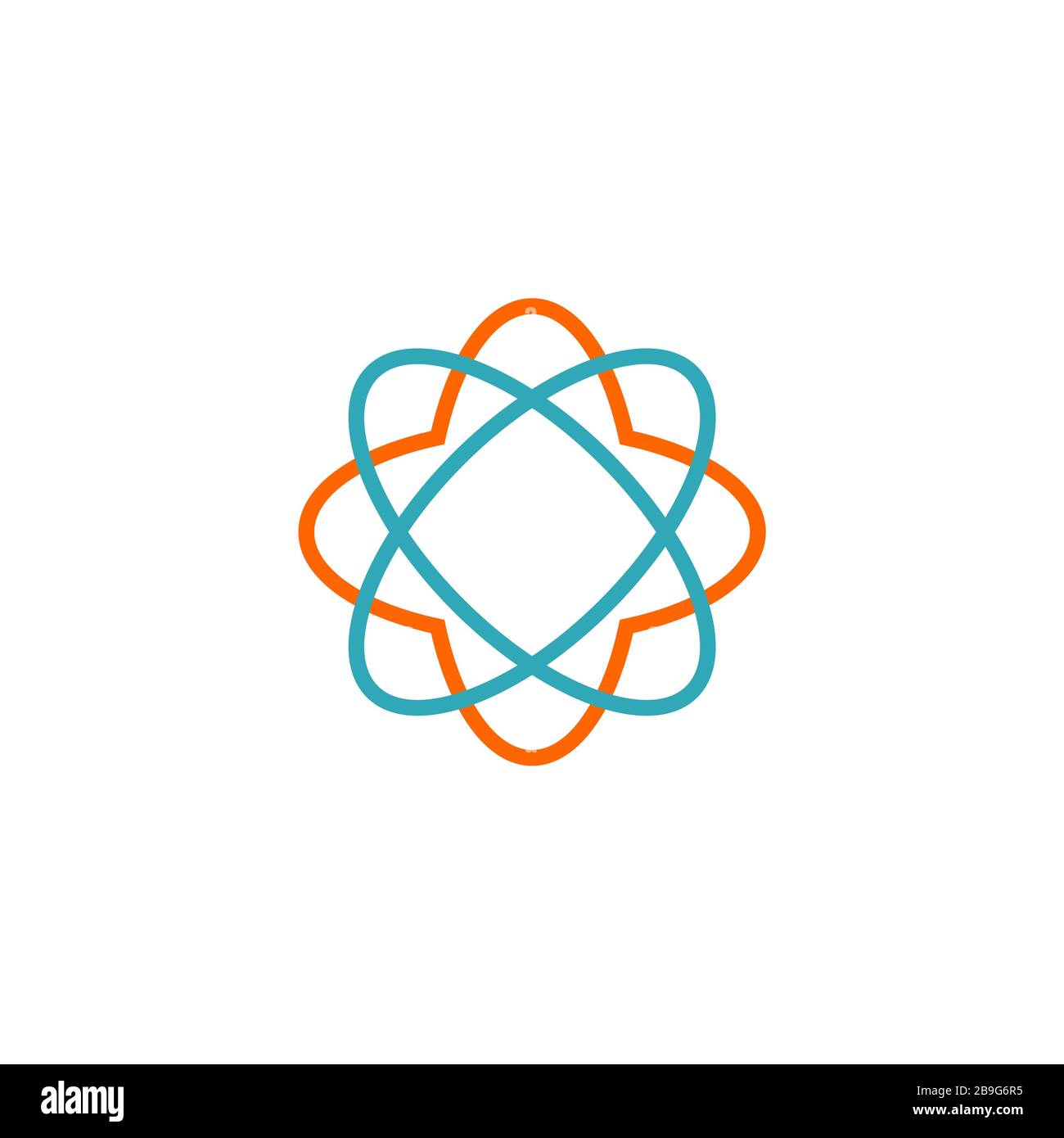Neutron flower icon vector logo template Illustration Design. Vector ...