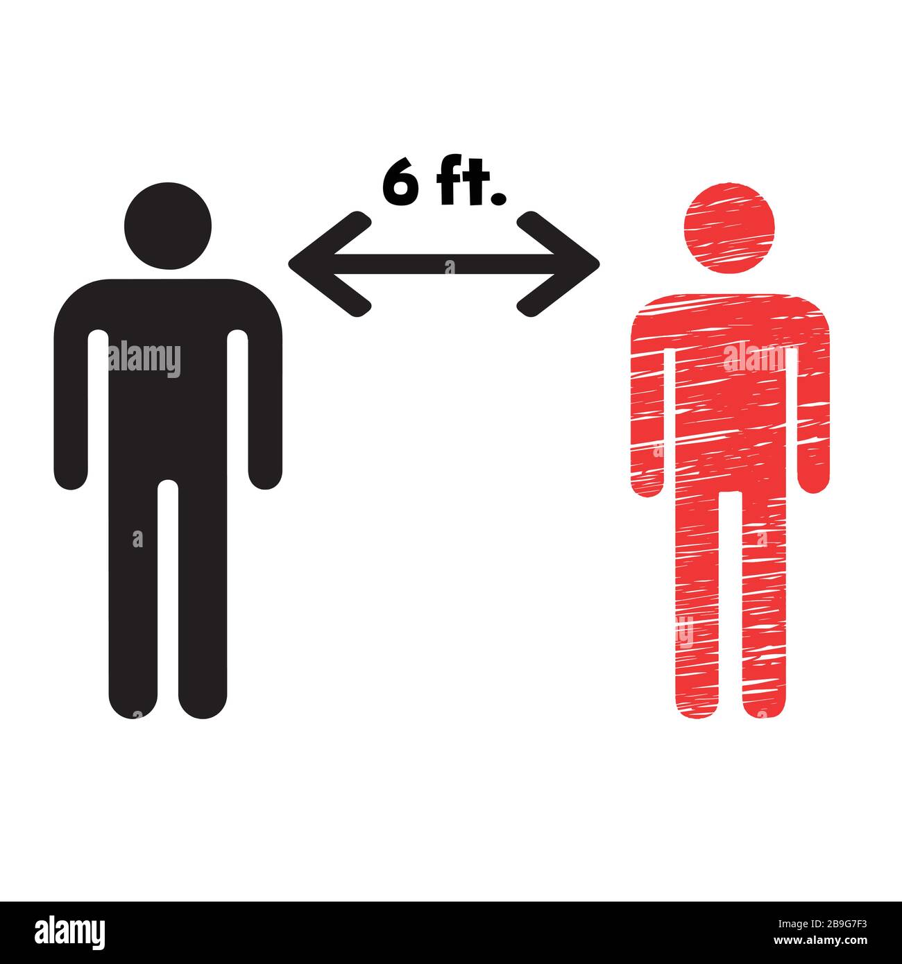 Social Distancing Icon Vector Illustration Stock Vector Image & Art - Alamy