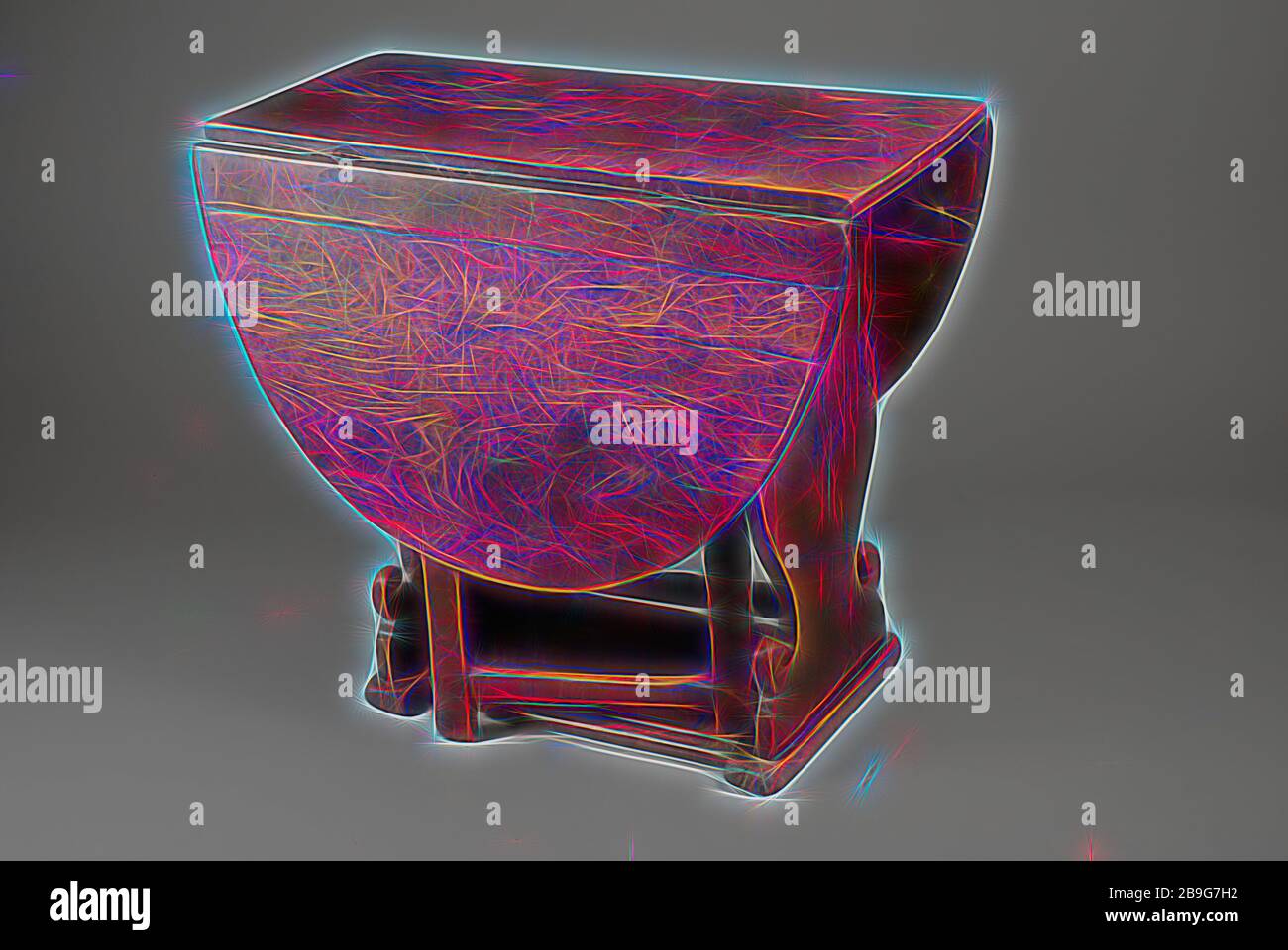 Oak wooden table, hanging table folding table table furniture interior ...