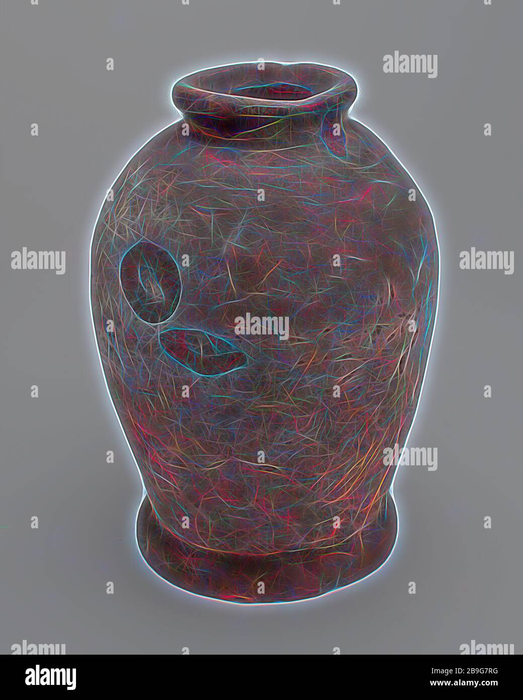 Pottery pot on stand, baluster shape, was used in the sugar industry ...