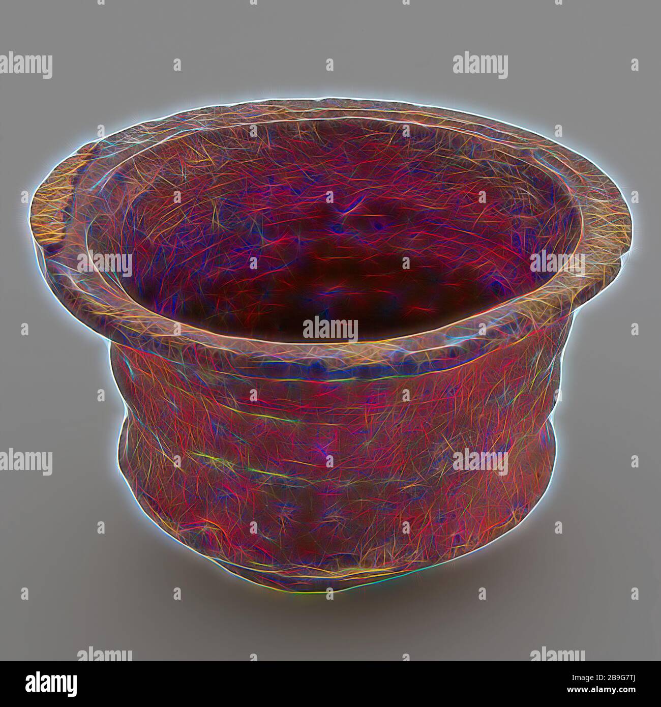 Pottery ointment jar, mortar model with protruding edge and narrow ...