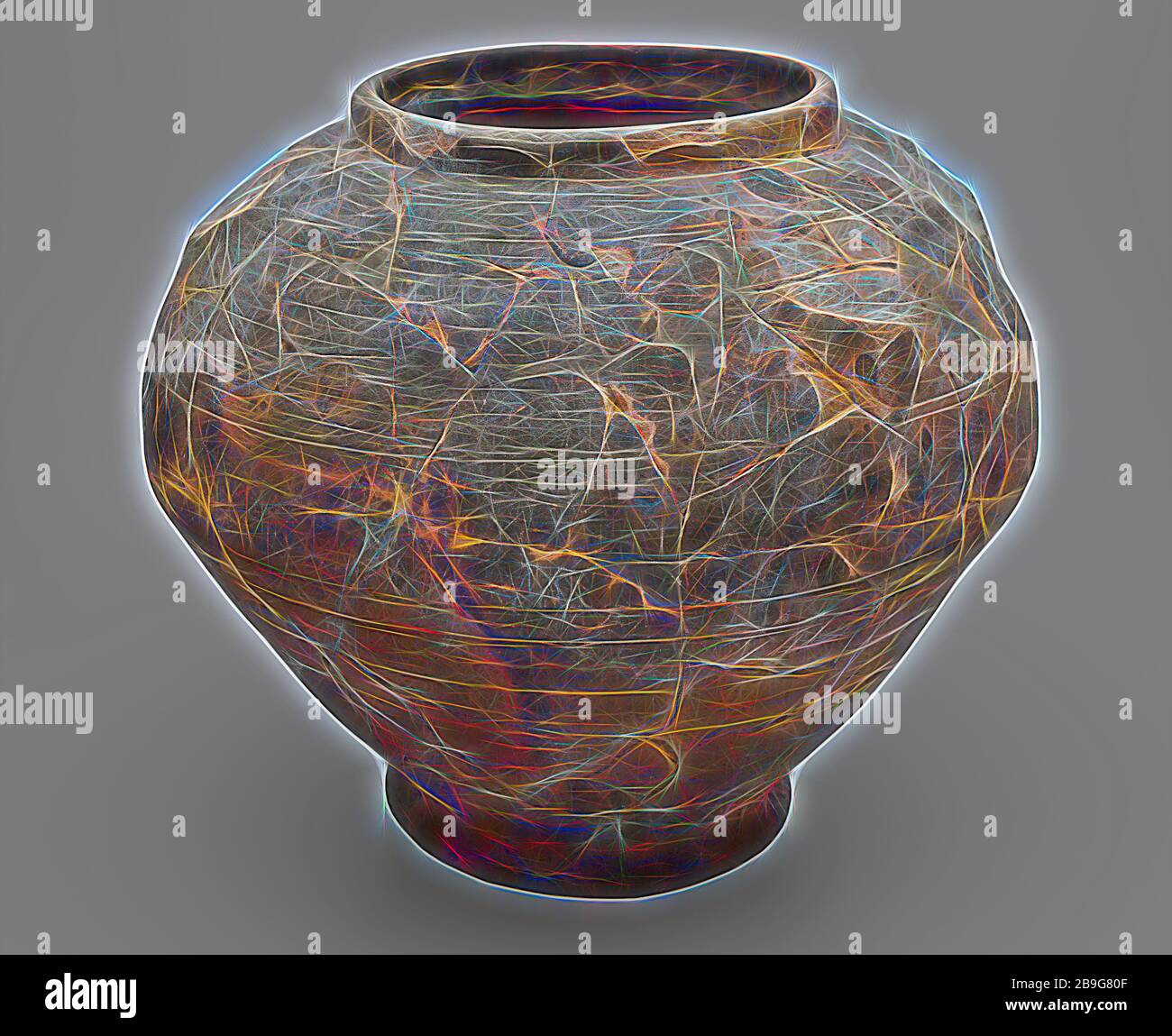 Pottery ash pot on stand, oval and upright neck edge, ash pot ceramic ...