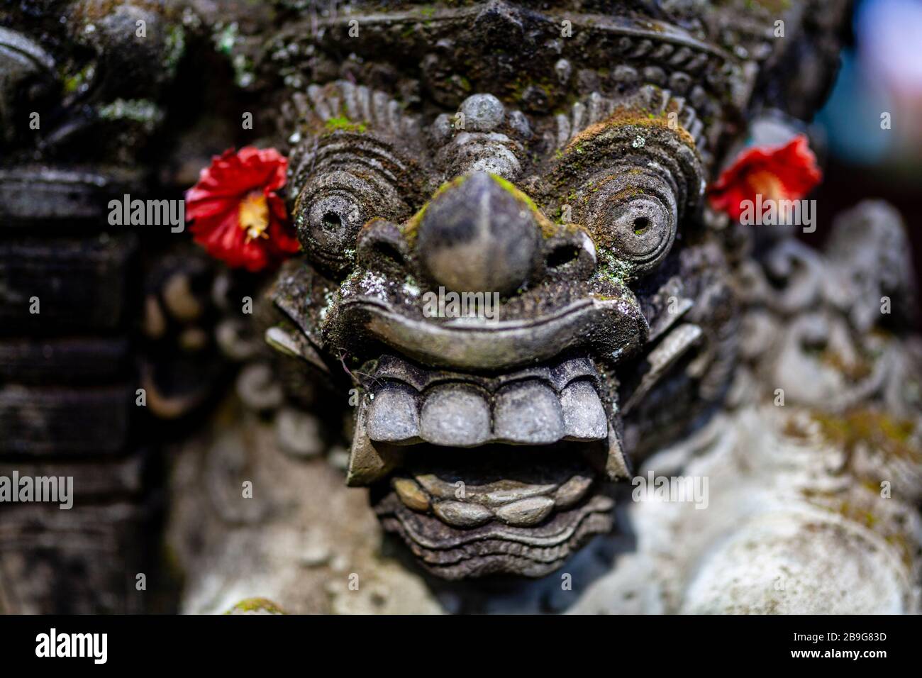 Stone Statues At The Ubud Palace, Ubud, Bali, Indonesia Stock Photo - Alamy