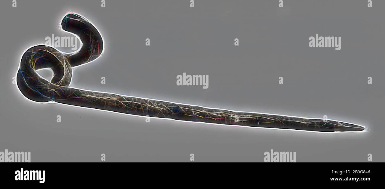 Needle of fibula or mantle pin, fibula fastener soil find bronze metal ...