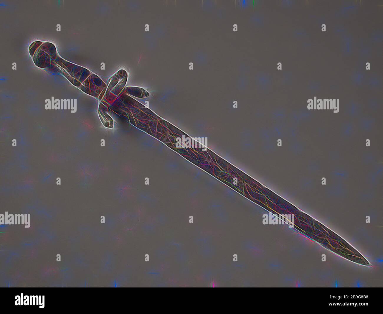 Whole iron countryman's dagger, dagger weapon founding iron metal, w 6. ...