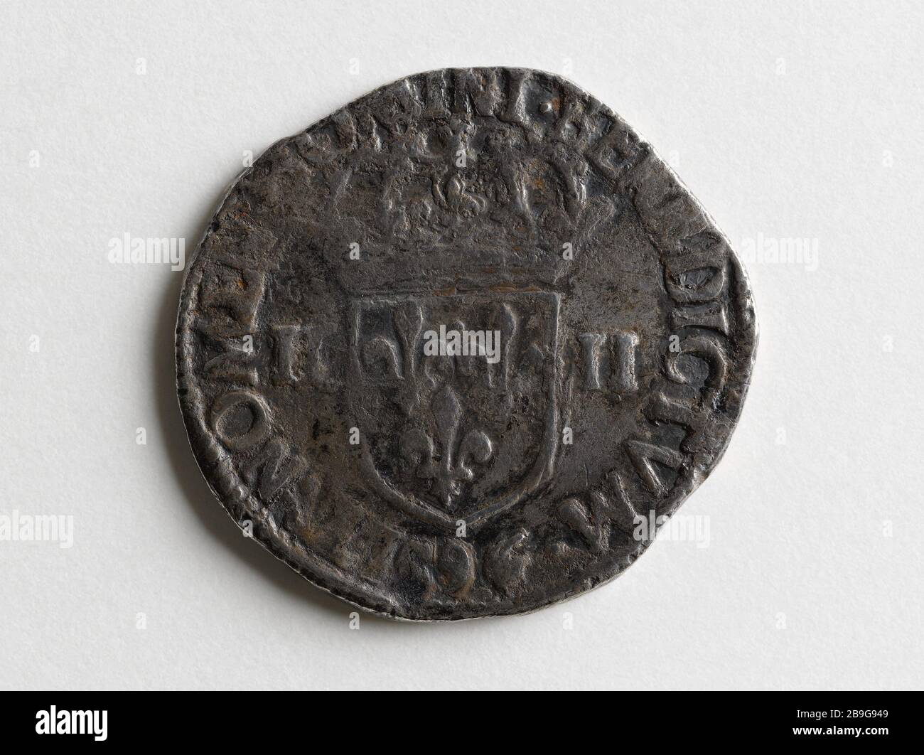 Quarter shield silver of Henry III in 1588 Quart d'écu en argent de ...