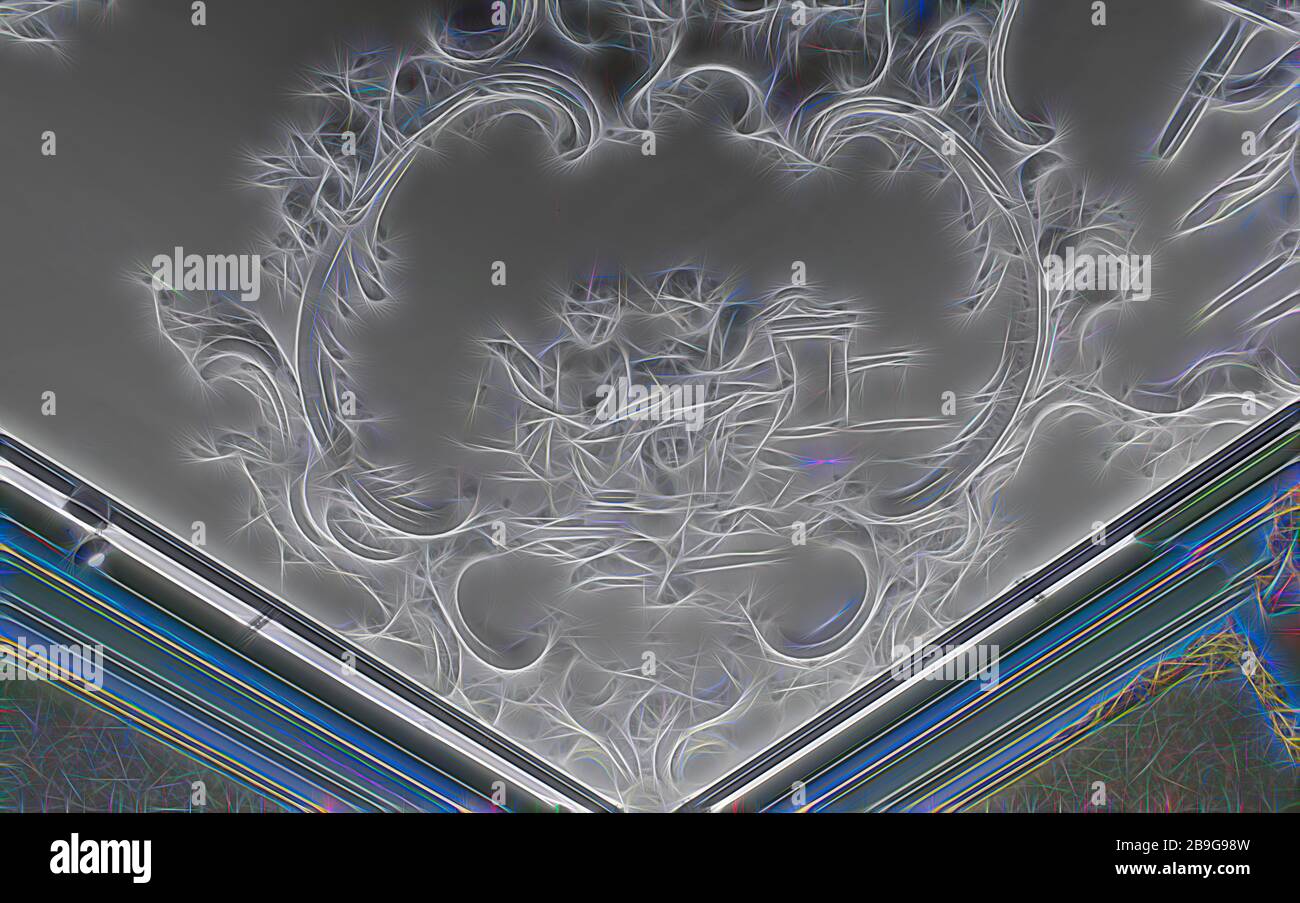 stucwerker: Pietro Castoldi (1729 - 1794), Stucco ceiling, rectangular ...