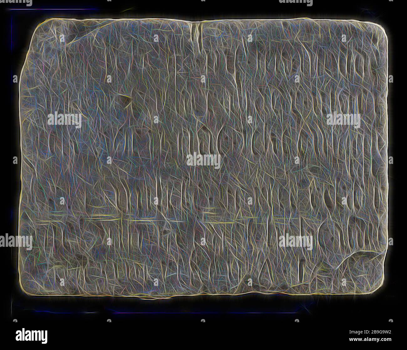 Facade stone with text in Gothic letters, facing brick building ...