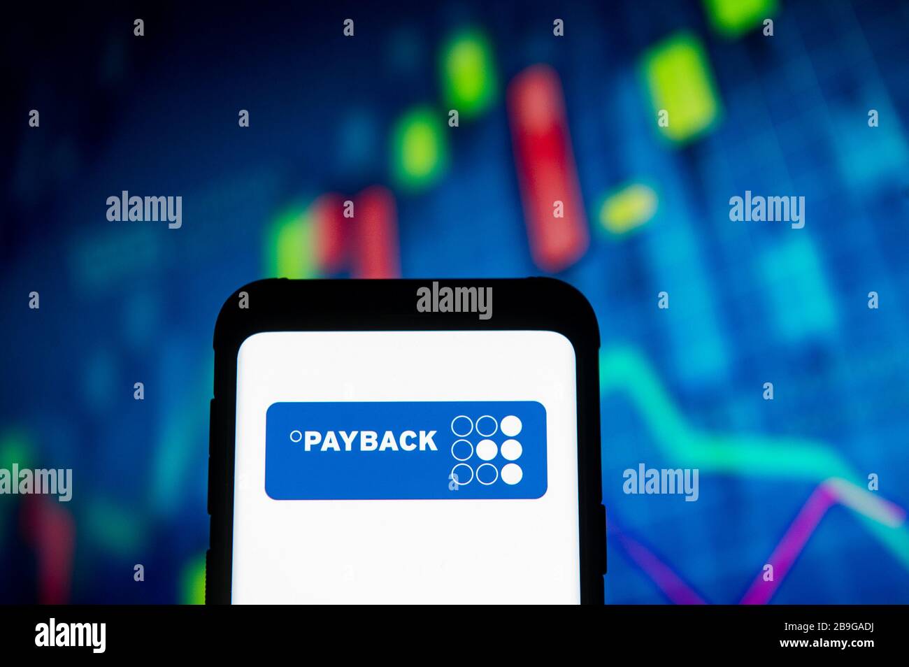 In this photo illustration a Payback logo seen displayed on a ...