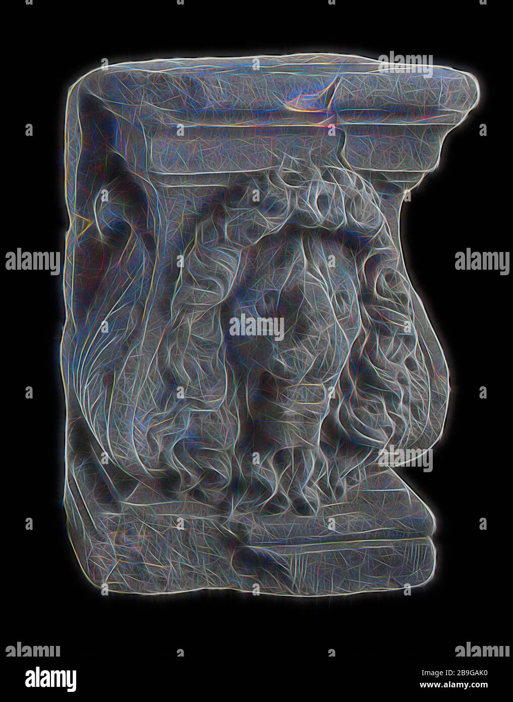 Basement with lion head, basement ornament building component sandstone ...