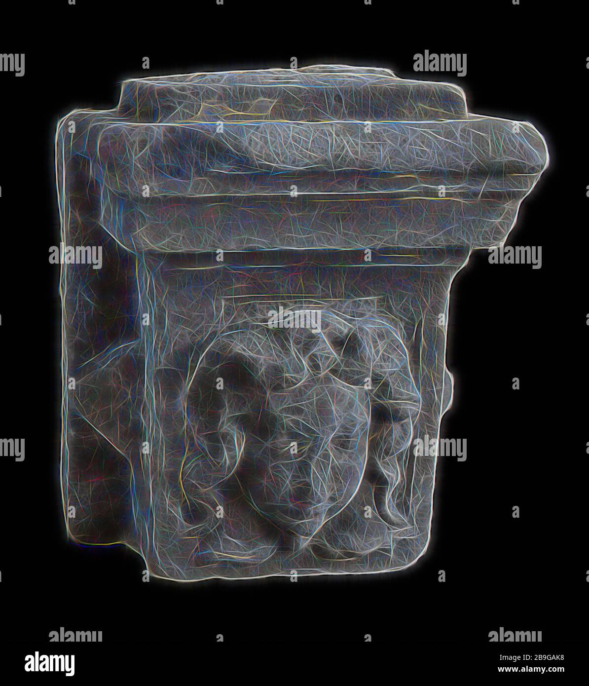 Fragment basement with female head, basement ornament building ...