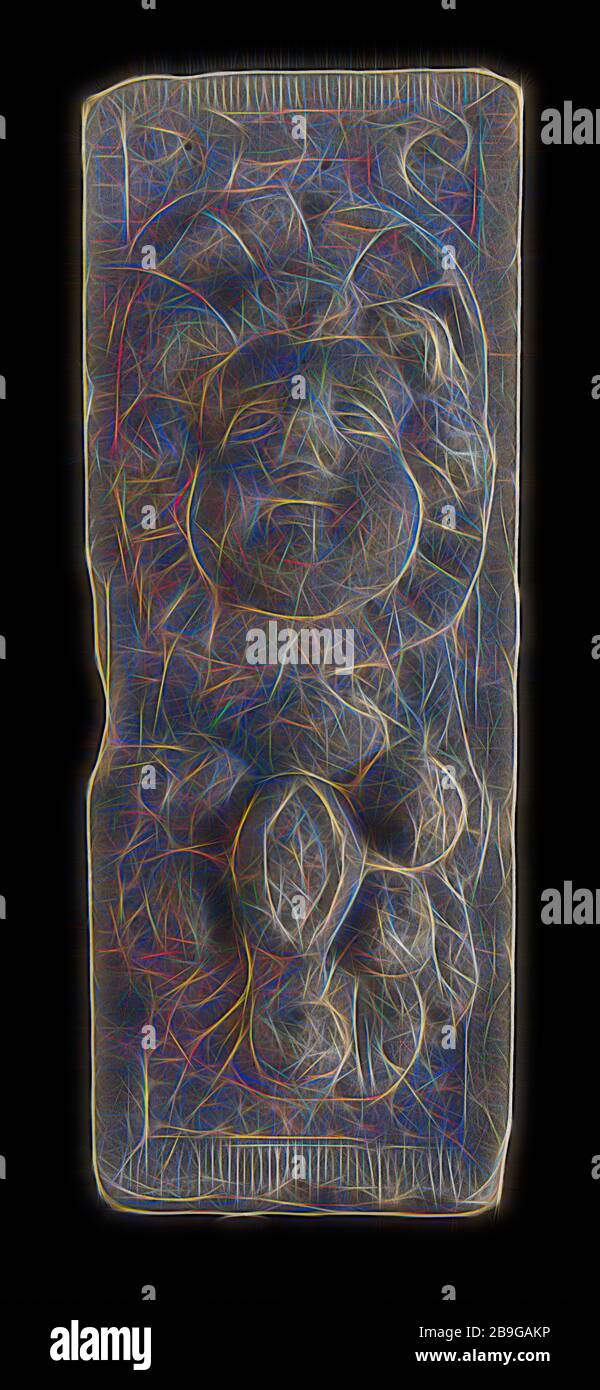 Keystone with gable head, woman with convex cheeks, keystone gable ...