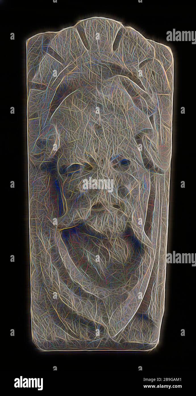 Keystone with gable head, left looking man, keystone gable ornament ...