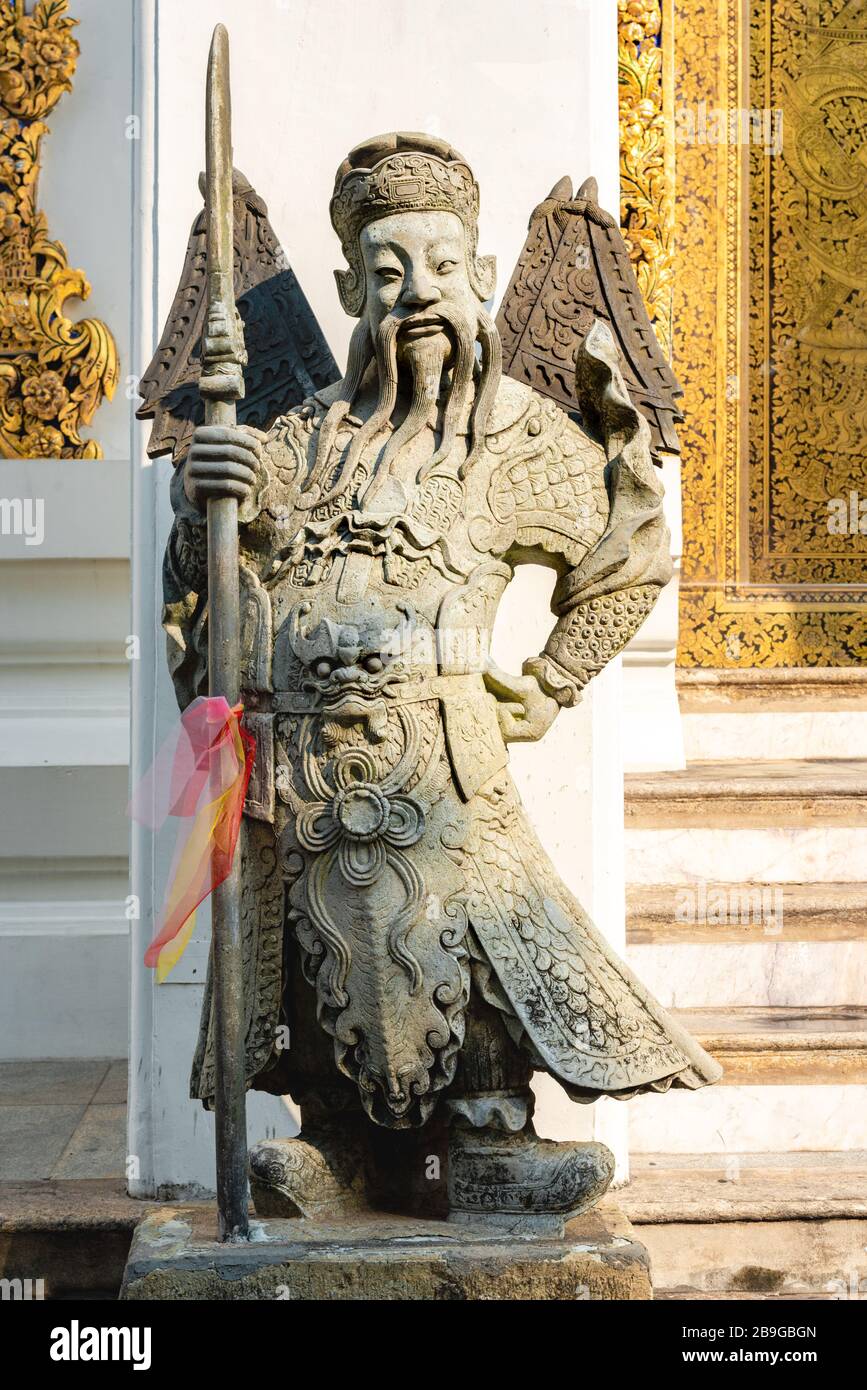Temple guard statue in Wat Pho Thailand Stock Photo - Alamy