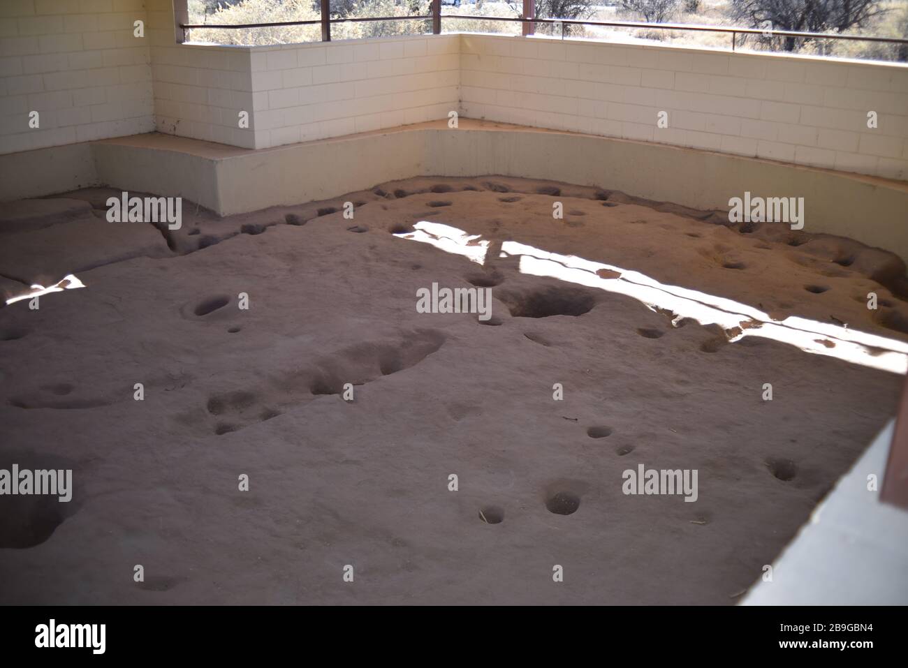 Rim Rock, AZ., U.S.A., January 13, 2018. Pit house at Montezuma Well ...