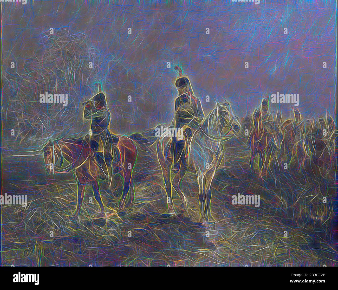 Charles Rochussen, Riders on reconnaissance, painting visual material ...