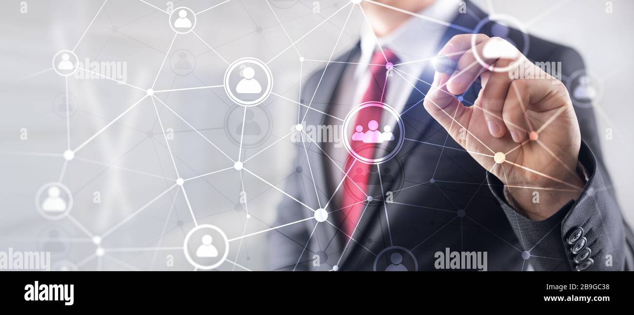 Double exposure people network structure HR - Human resources ...