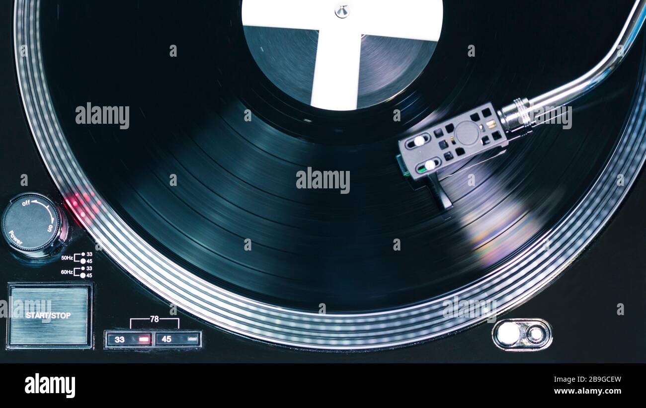 Black vinyl plate hi-res stock photography and images - Alamy