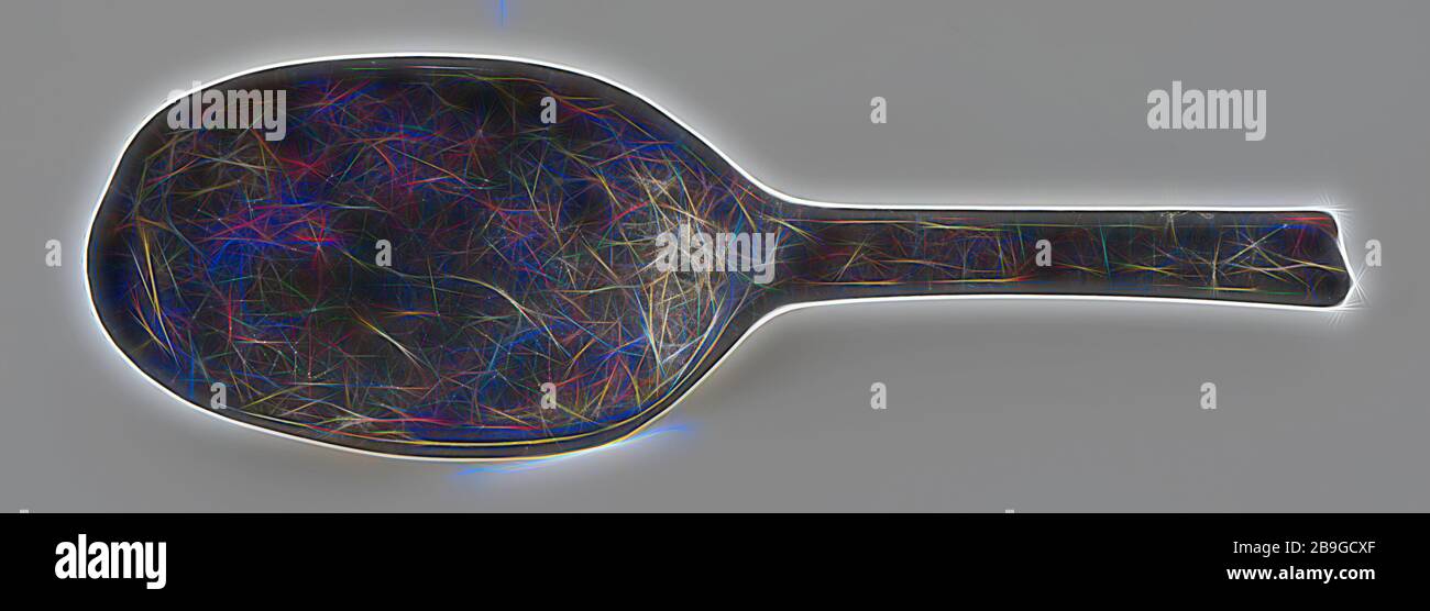 Spoon with elongated, oval bowl and hexagonal handle, spoon cutlery ...