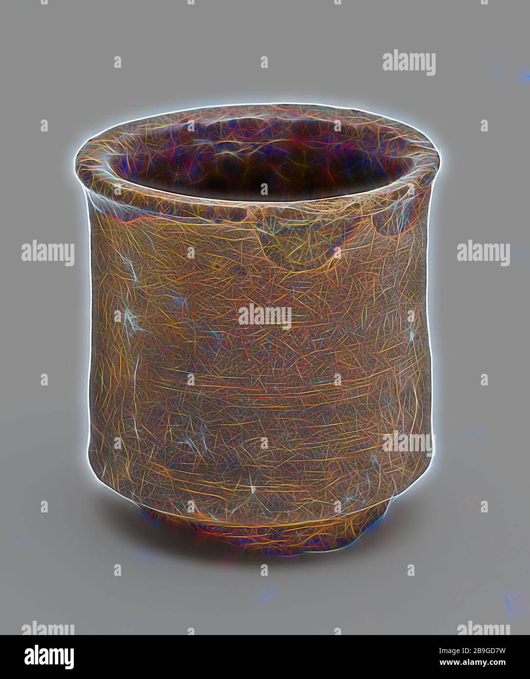 Ointment jar, red earthenware, cylindrical, ointment jar pot holder ...