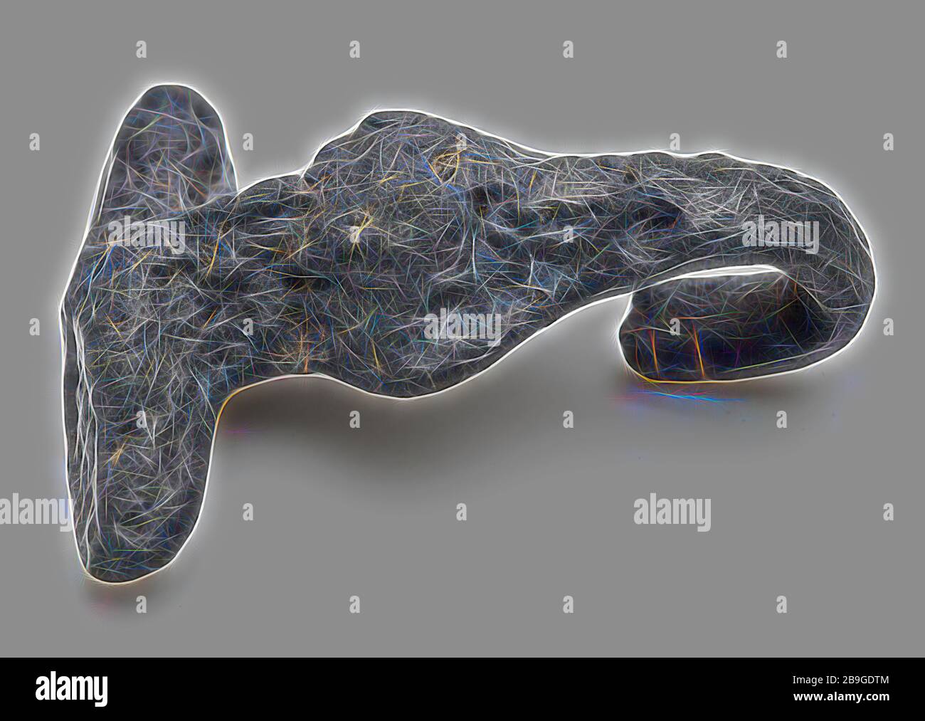 T-shaped hook , artifact foundations tin metal, T-shape including knot ...