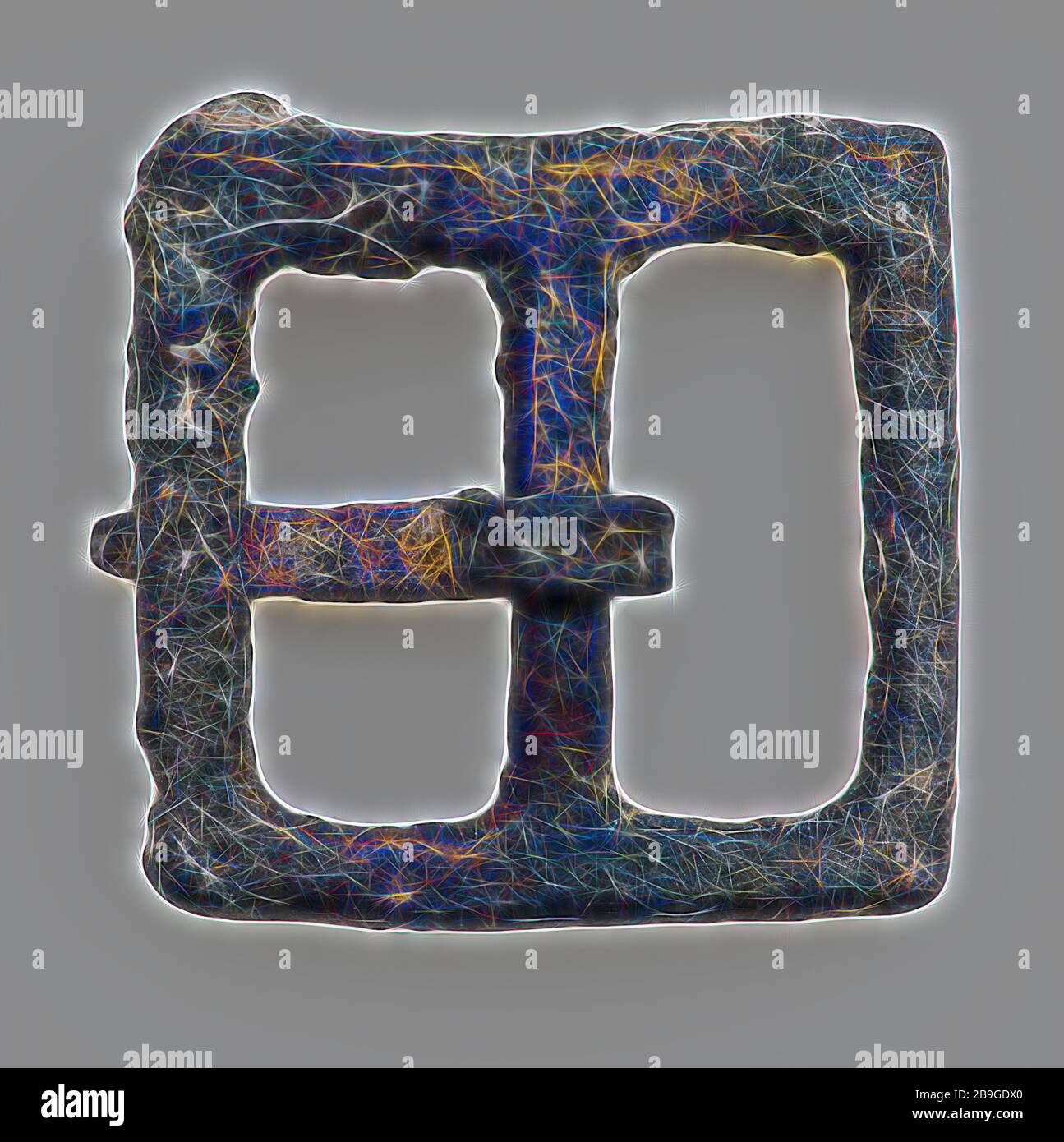 Rectangular buckle with middle post and sting, small size, buckle ...