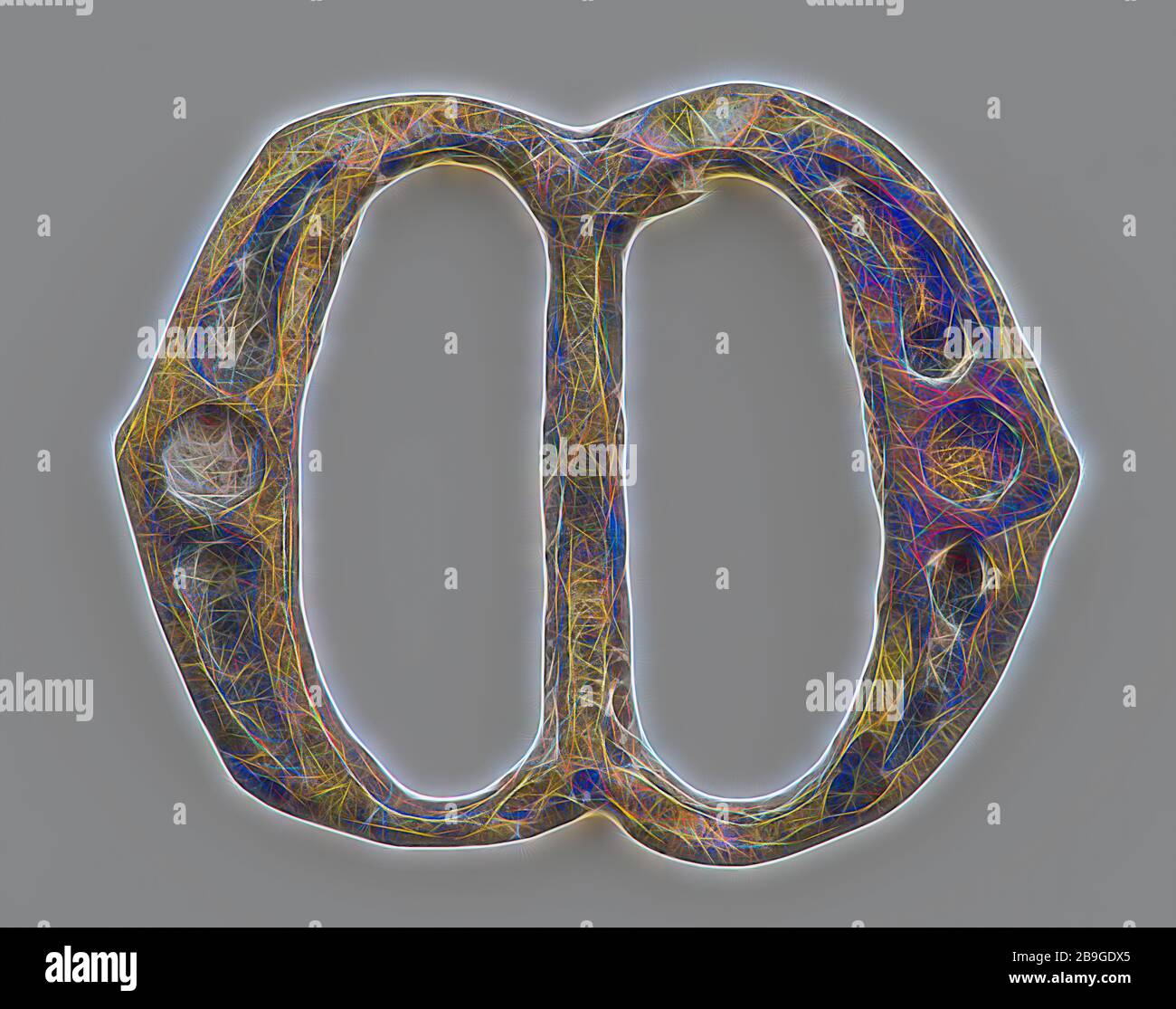 Copper buckle with brace-shaped sides, buckle fastener component ground ...