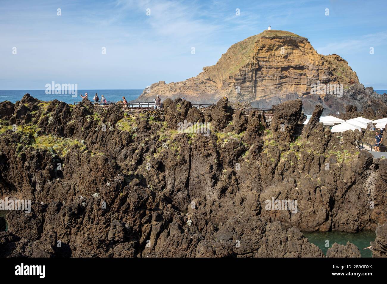 Coastline in Porto Moniz on Madeira Island. Portugal Stock Photo - Alamy