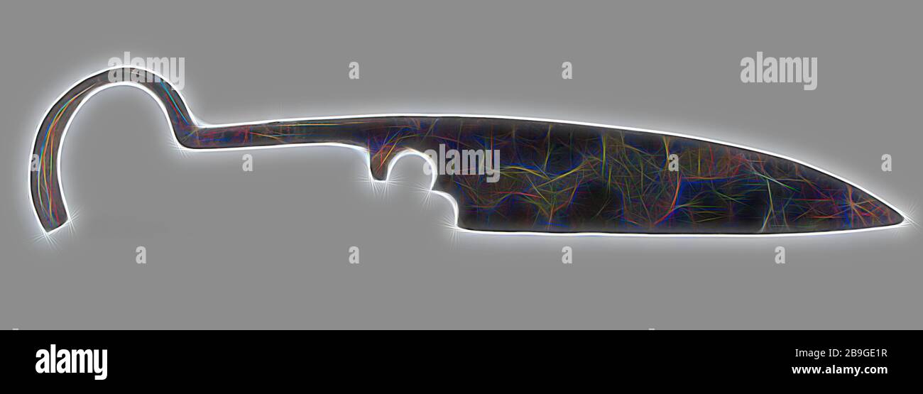 Half of squeeze shears with broad, pointed leaves, pinch cutter scissor ...