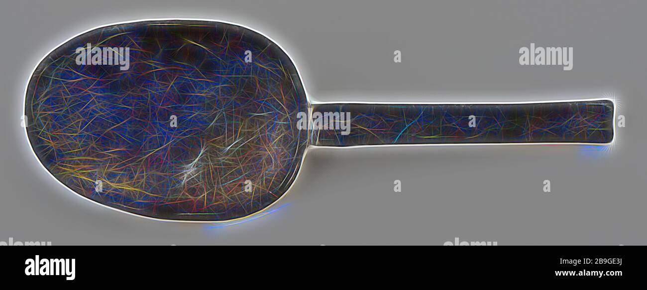 Spoon with oval bowl and flat handle, spoon cutlery soil find tin metal ...