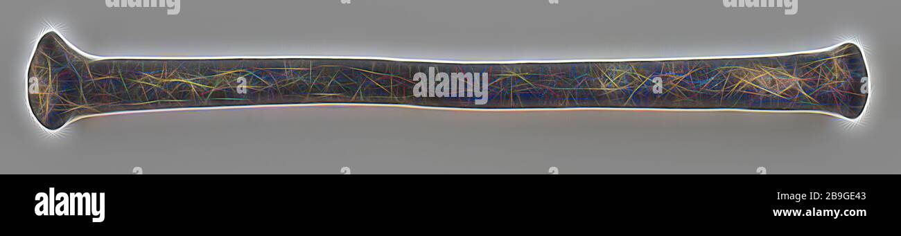 Three pewter spoon stalks without container, the largest of which has ...