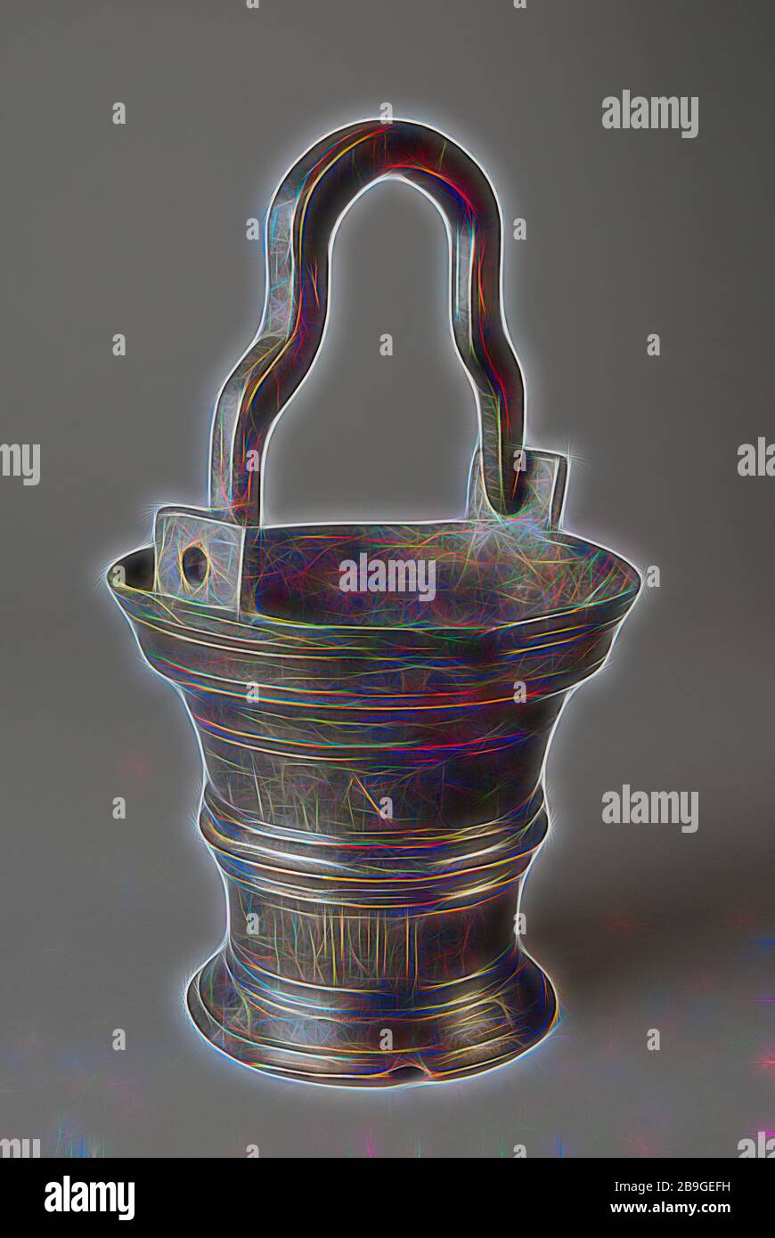 Holy water font with handle, holy water container liturgical vessel ...