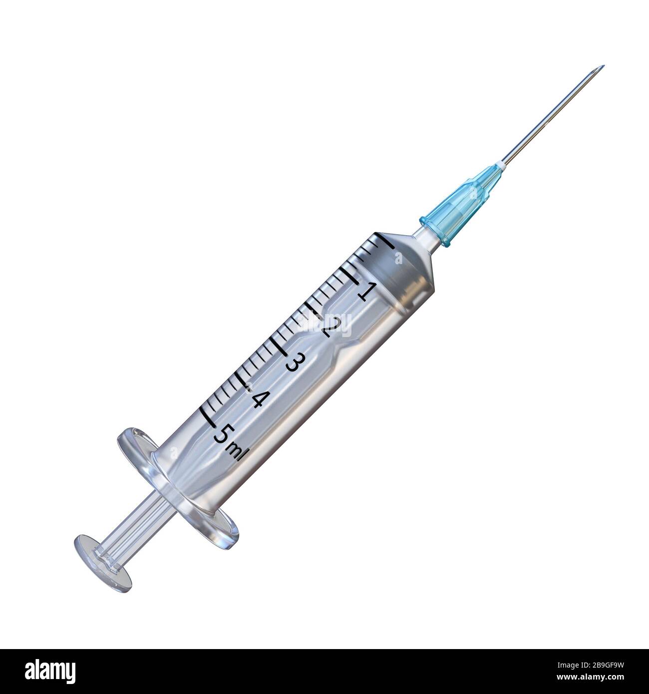 Medical syringe 3D render illustration isolated on white background ...