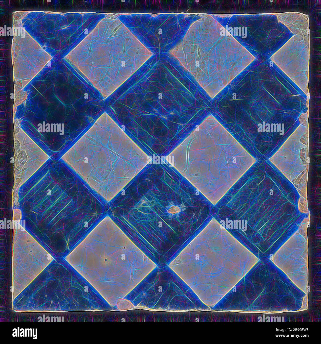 Ornament tile, checkerplate motif, small windows, floor tile tile ...