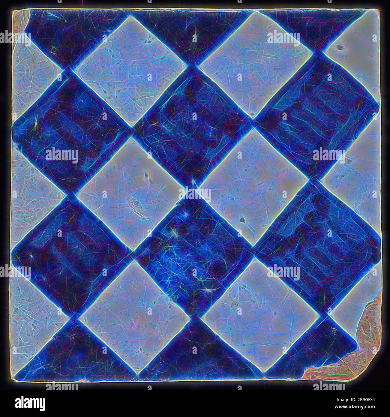 Ornament tile, checkerplate motif, small windows, floor tile tile ...