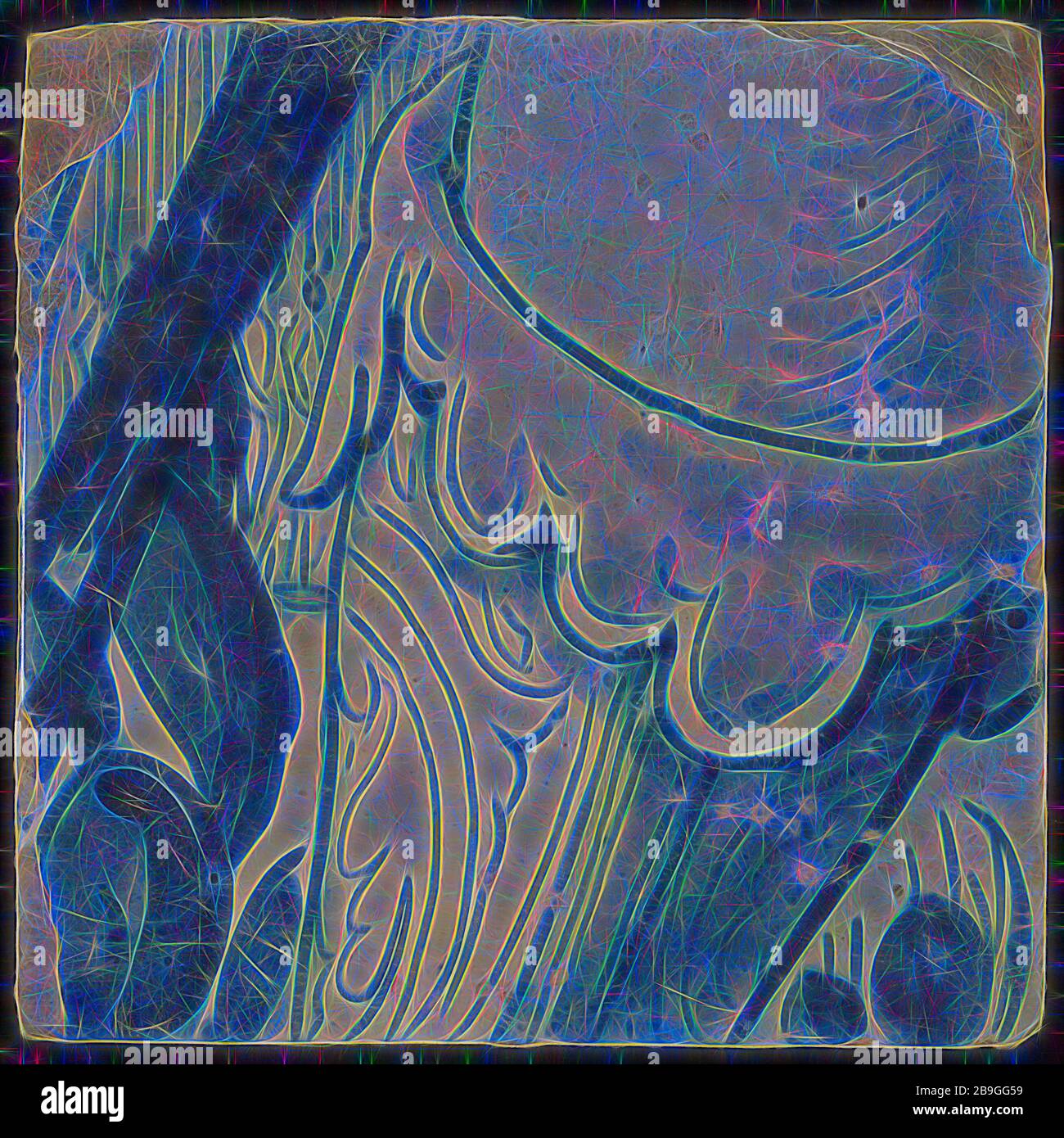 Tile with in blue part of boot, tile pilaster footage fragment ceramic ...