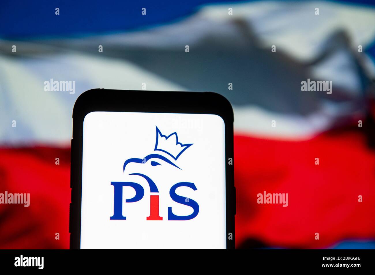 Poland. 23rd Mar, 2020. In this photo illustration a PIS Prawo i ...