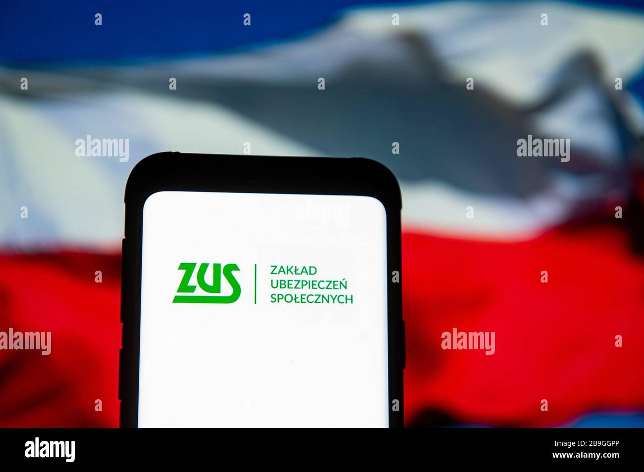 Poland. 23rd Mar, 2020. In this photo illustration a Zaklad Ubezpieczen ...