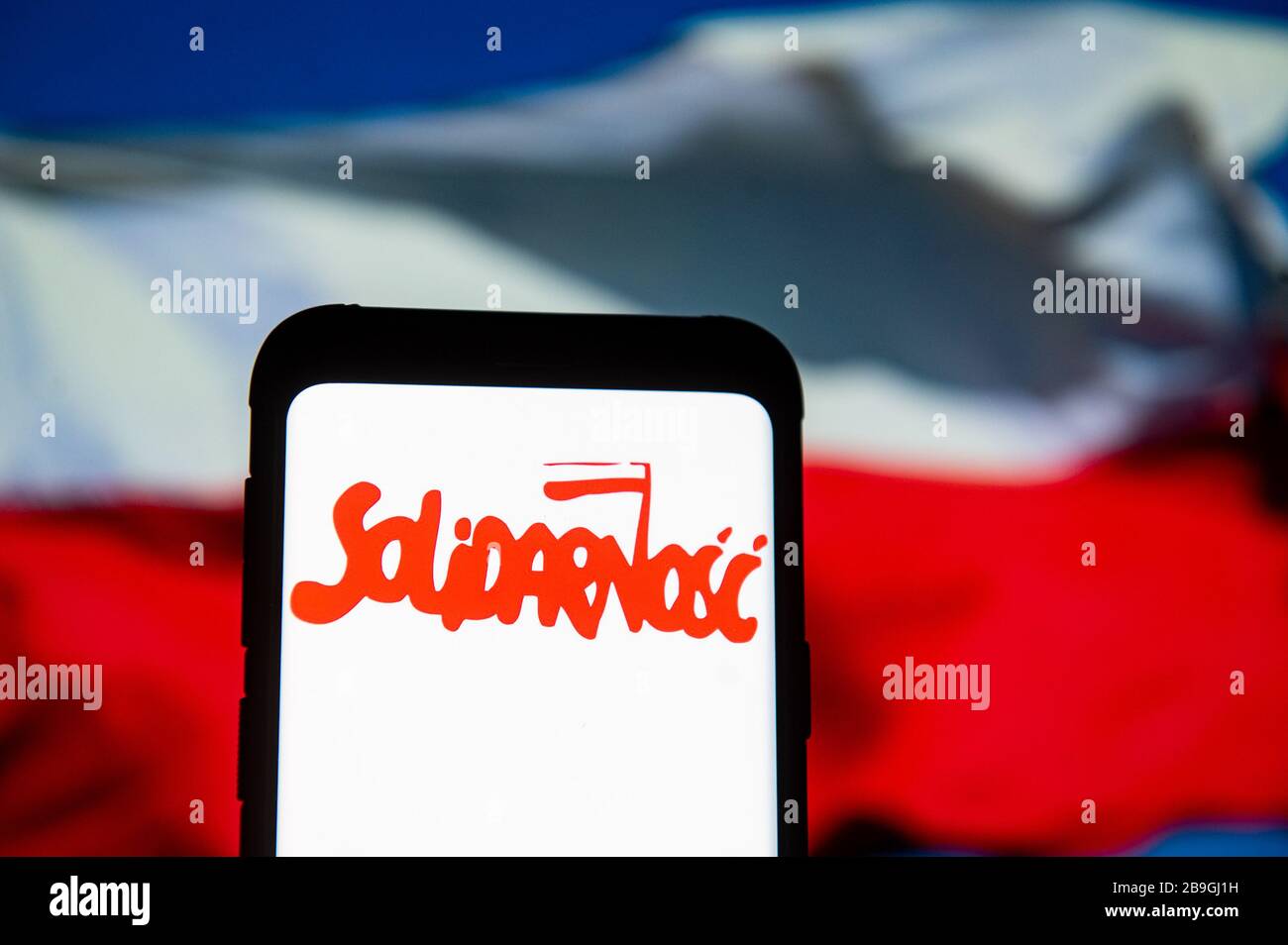 Solidarnosc flag hi-res stock photography and images - Alamy