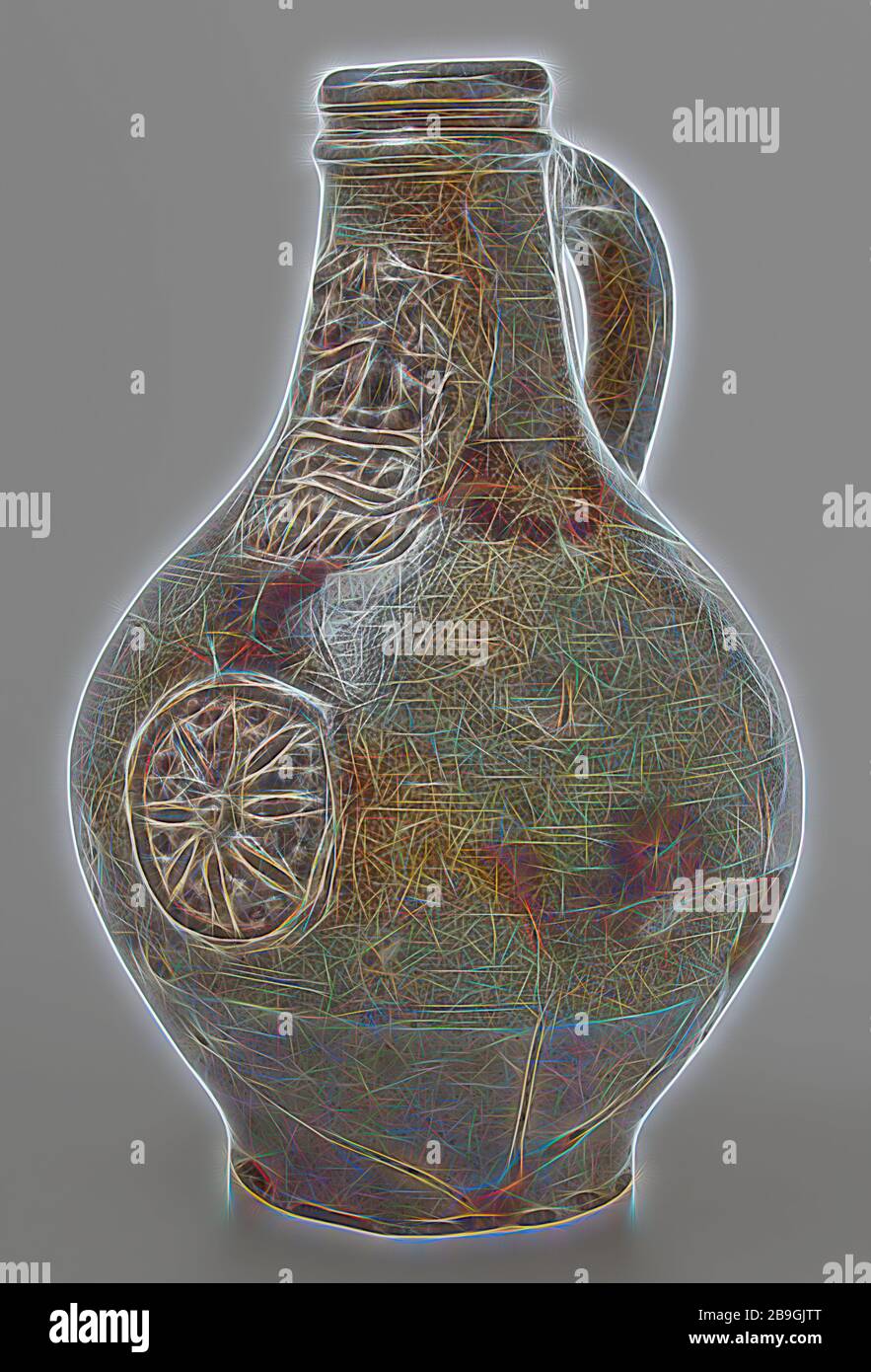 Brown Bartmann jug, also called Bellarmine jug, jug, stoneware, with ...