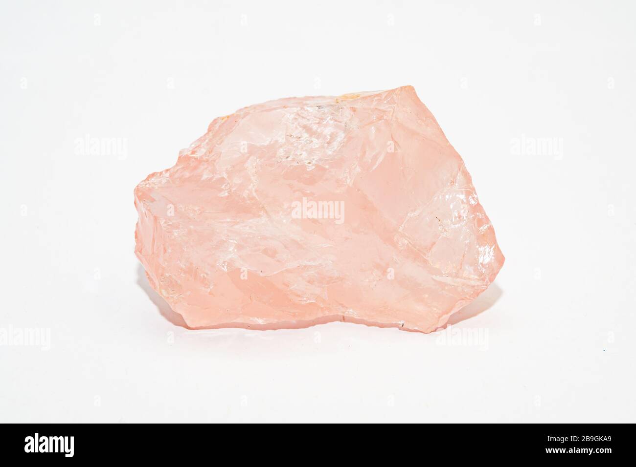Big piece of rose quartz SiO2 unpolished with some uneven surfaces ...