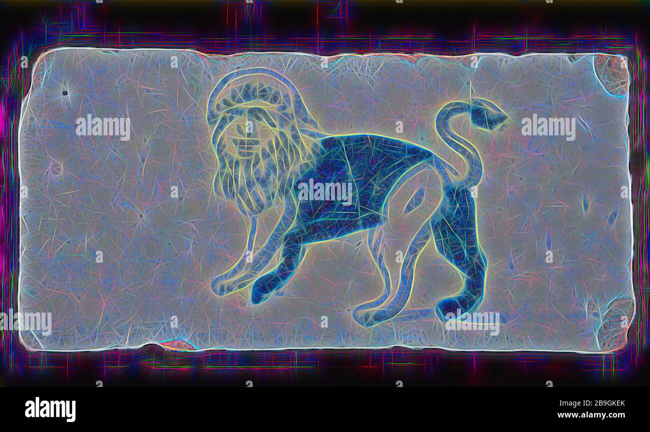 Border tile, lion with human face, edge tile wall tile tile sculpture ...