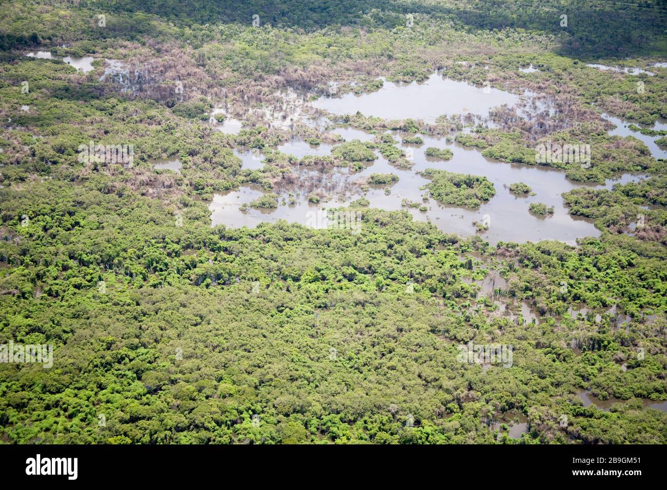 Aerial view flooded fields lakes hi-res stock photography and images ...