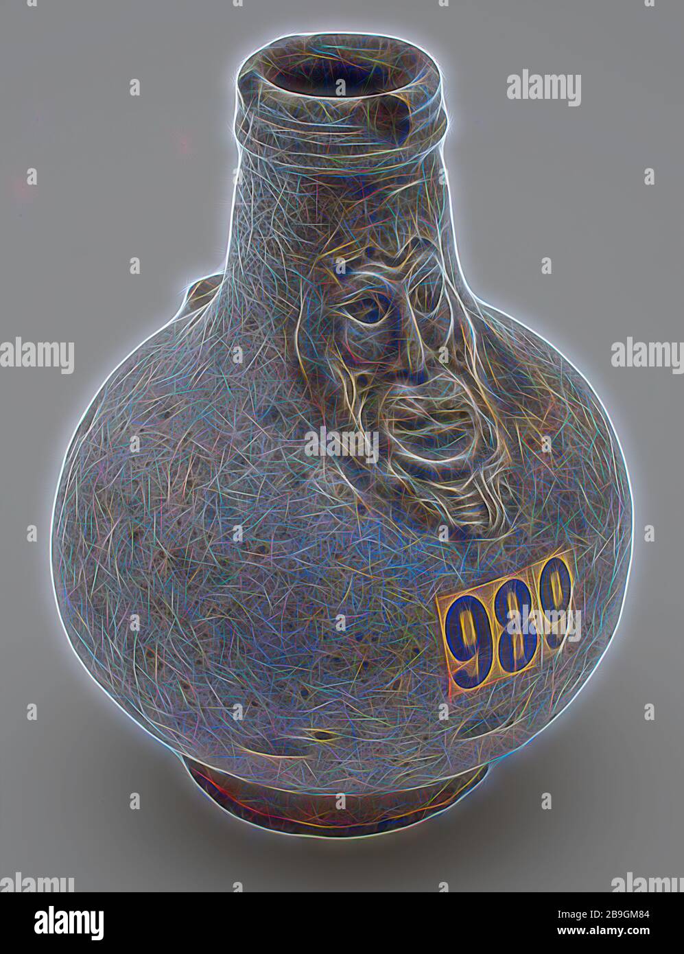 Bartmann jug, also called Bellarmine jug, jug, short-tailed ear ...